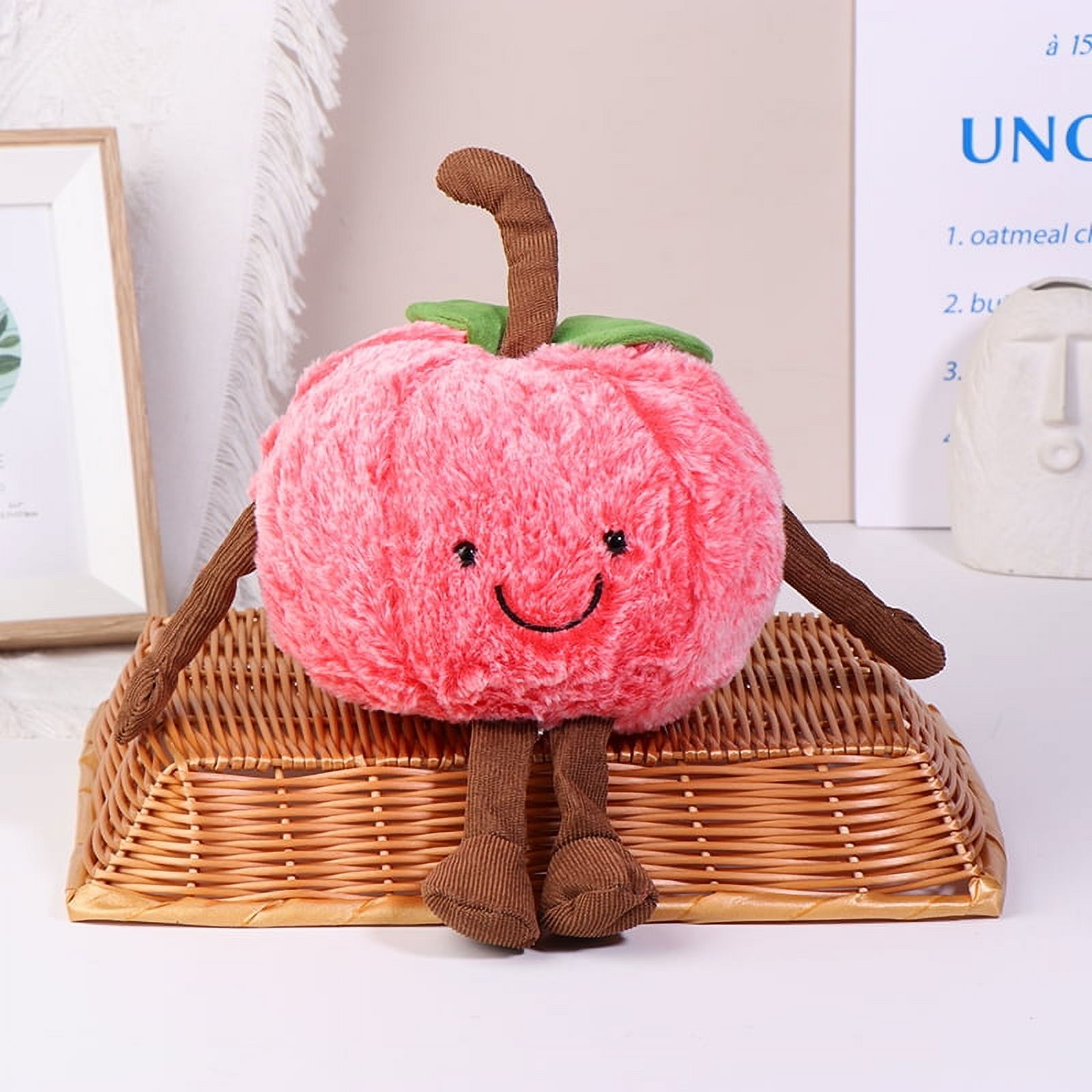 Creative Fruit Plush Toy Cartoon Watermelon Cherry Stuffed Doll Kawaii ...