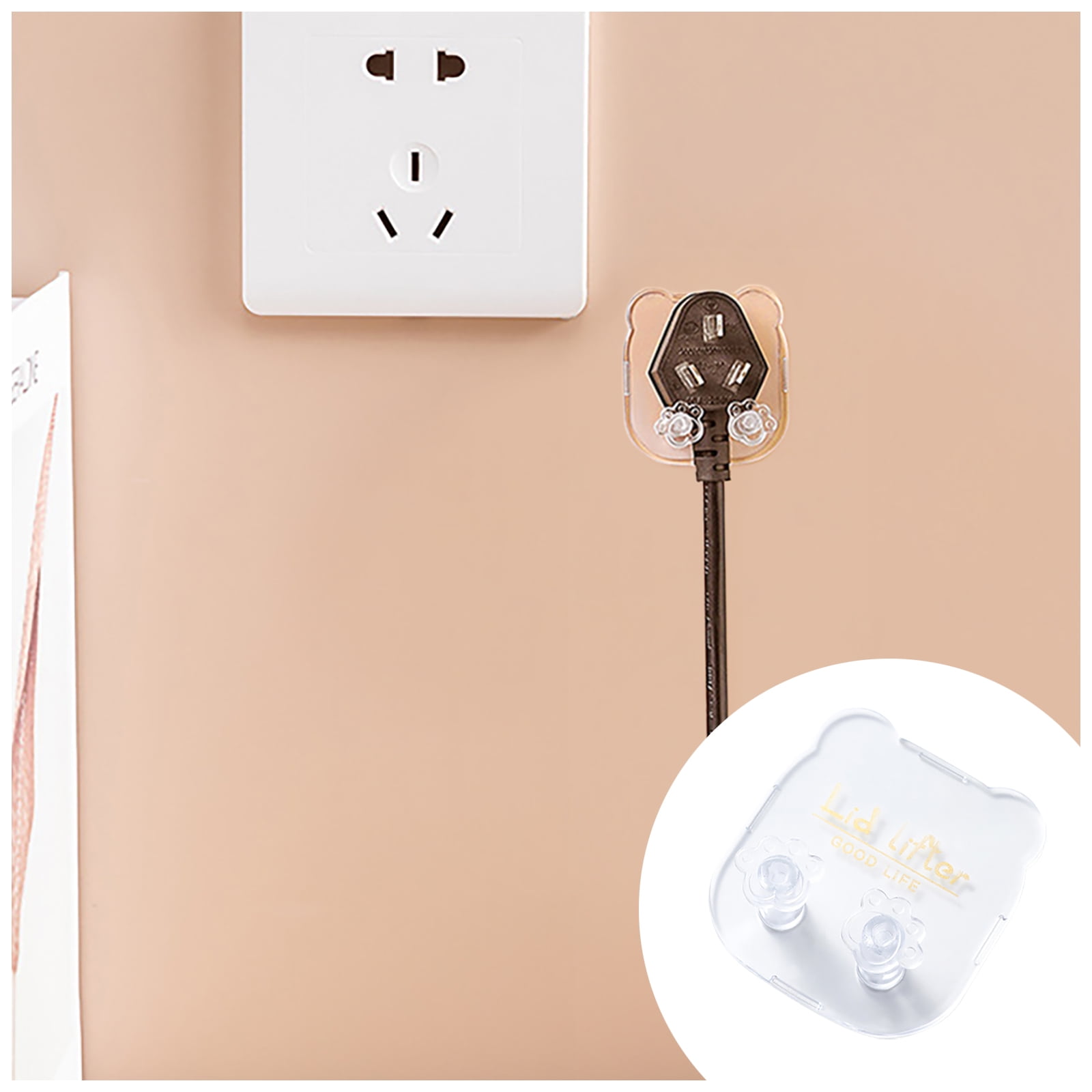 Creative Function Plug Hook Power Cord Wall Mounted Kitchen Does Not ...