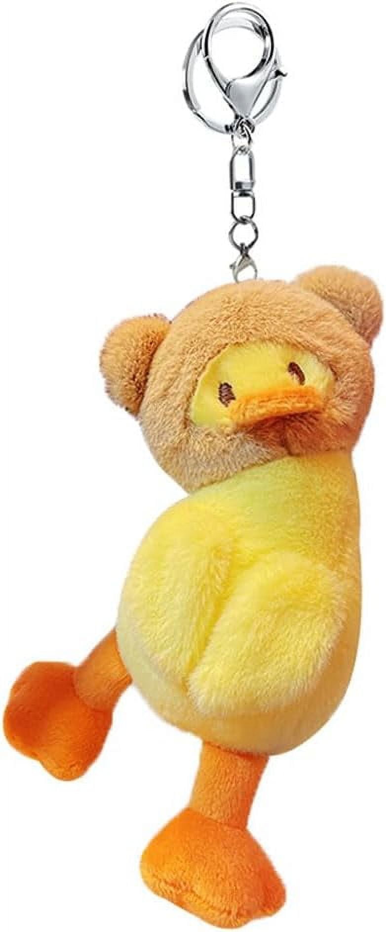 Creative Funny Cute Wearing Animal Hat Plush Yellow White Duck Pendant ...