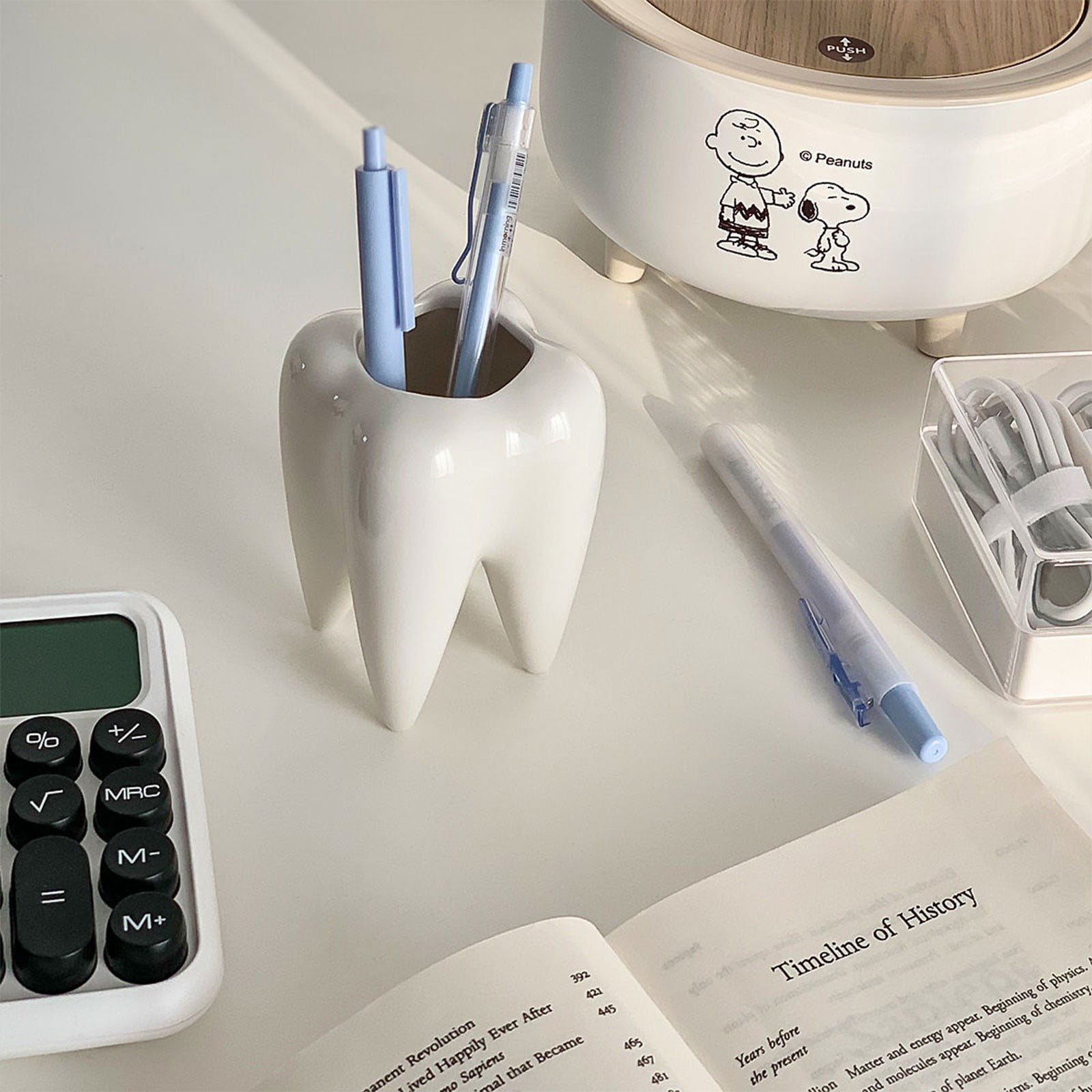 Creative And Funny Teeth, Pen Holder, Table, Teeth, Toothbrush Cup ...