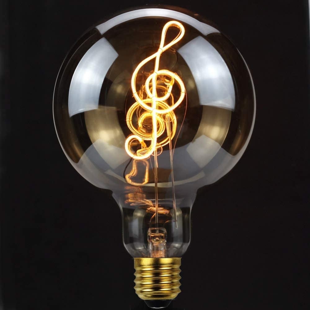 Creative G125 Led Filament Bulb, 4W Dimmable Globe Lamp,No Flicker,Home ...