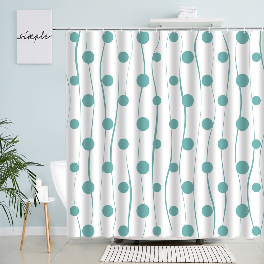 Creative Geometric Shower Curtains Black Circle Line Round Abstract ...