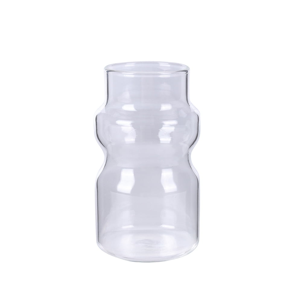 Creative Glass Cups Cute Ripple Shaped Vintage Drinking Glasses Ribbed ...