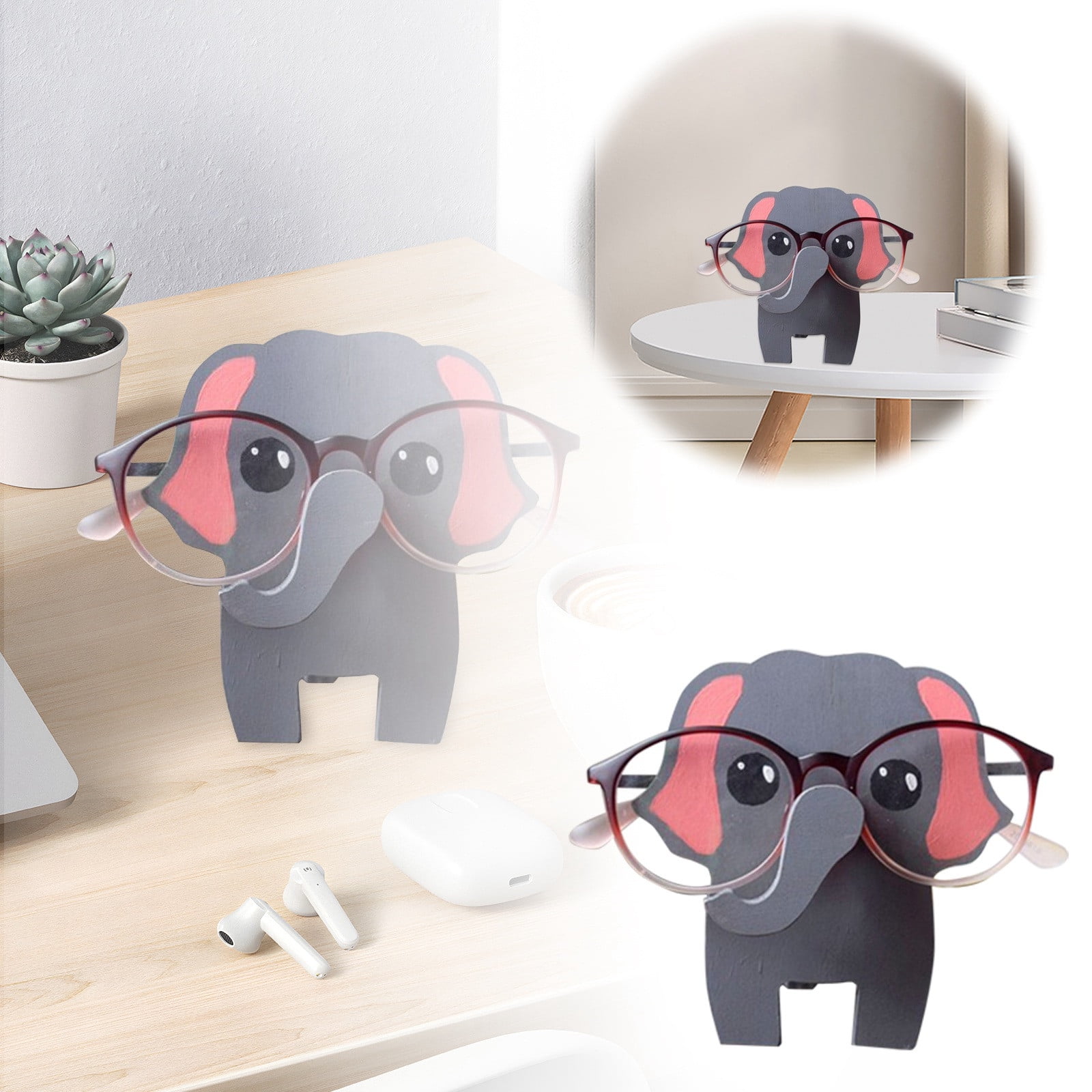 Creative Glasses Holder Stand, Wooden Animal Eyeglass Stand Display ...