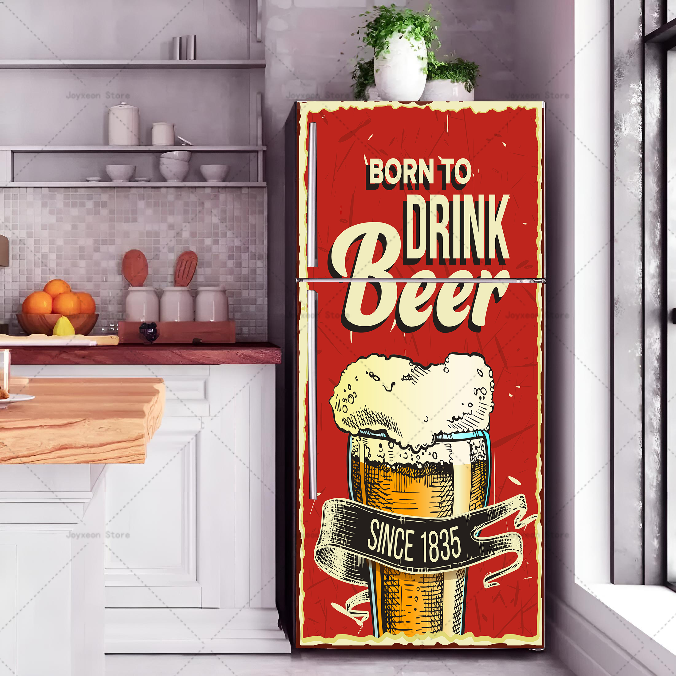 Creative Graffiti Beer Refrigerator Sticker PVC Art ration Sticker ...