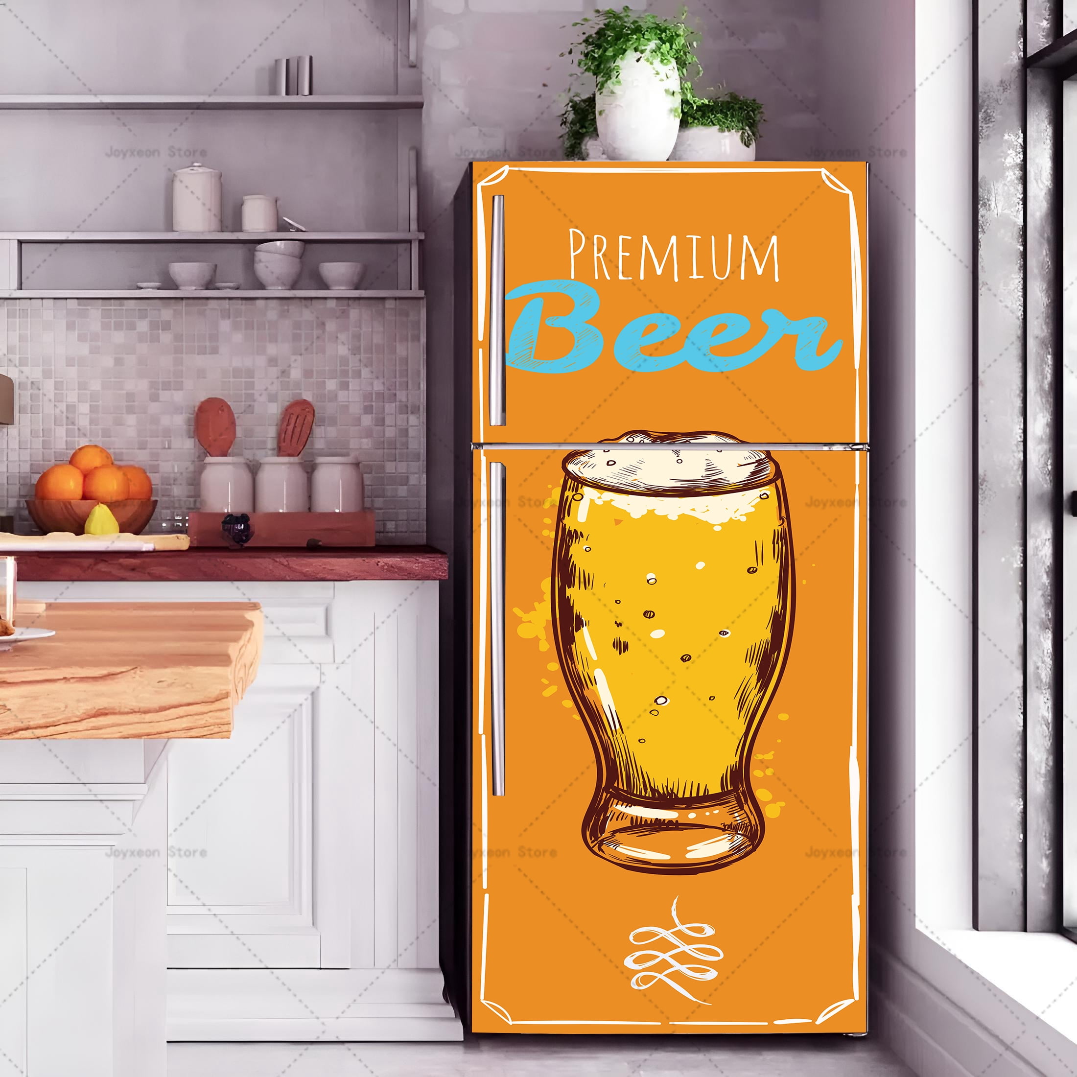Creative Graffiti Beer Refrigerator Sticker PVC Art ration Sticker ...