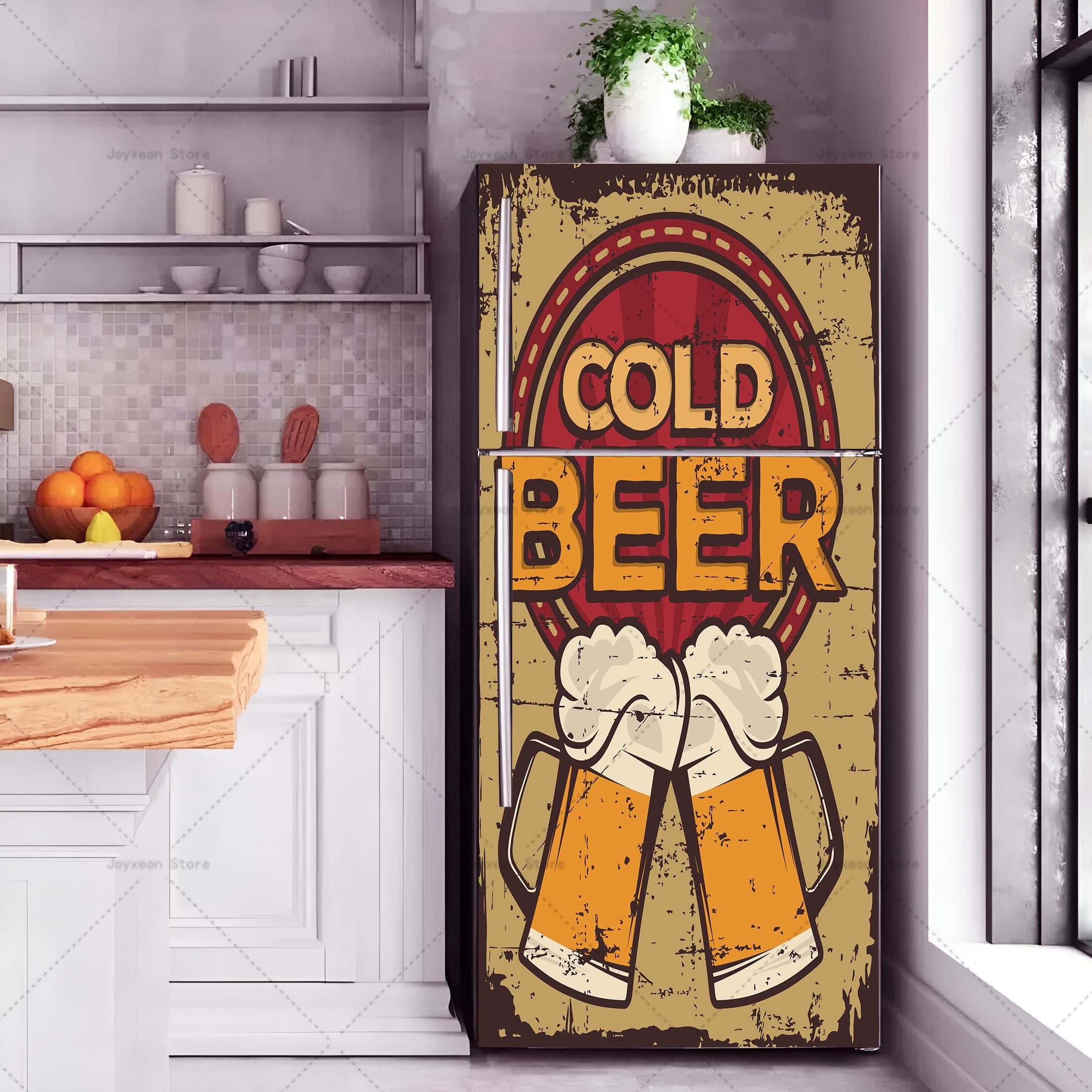 Creative Graffiti Beer Refrigerator Sticker PVC Art ration Sticker ...