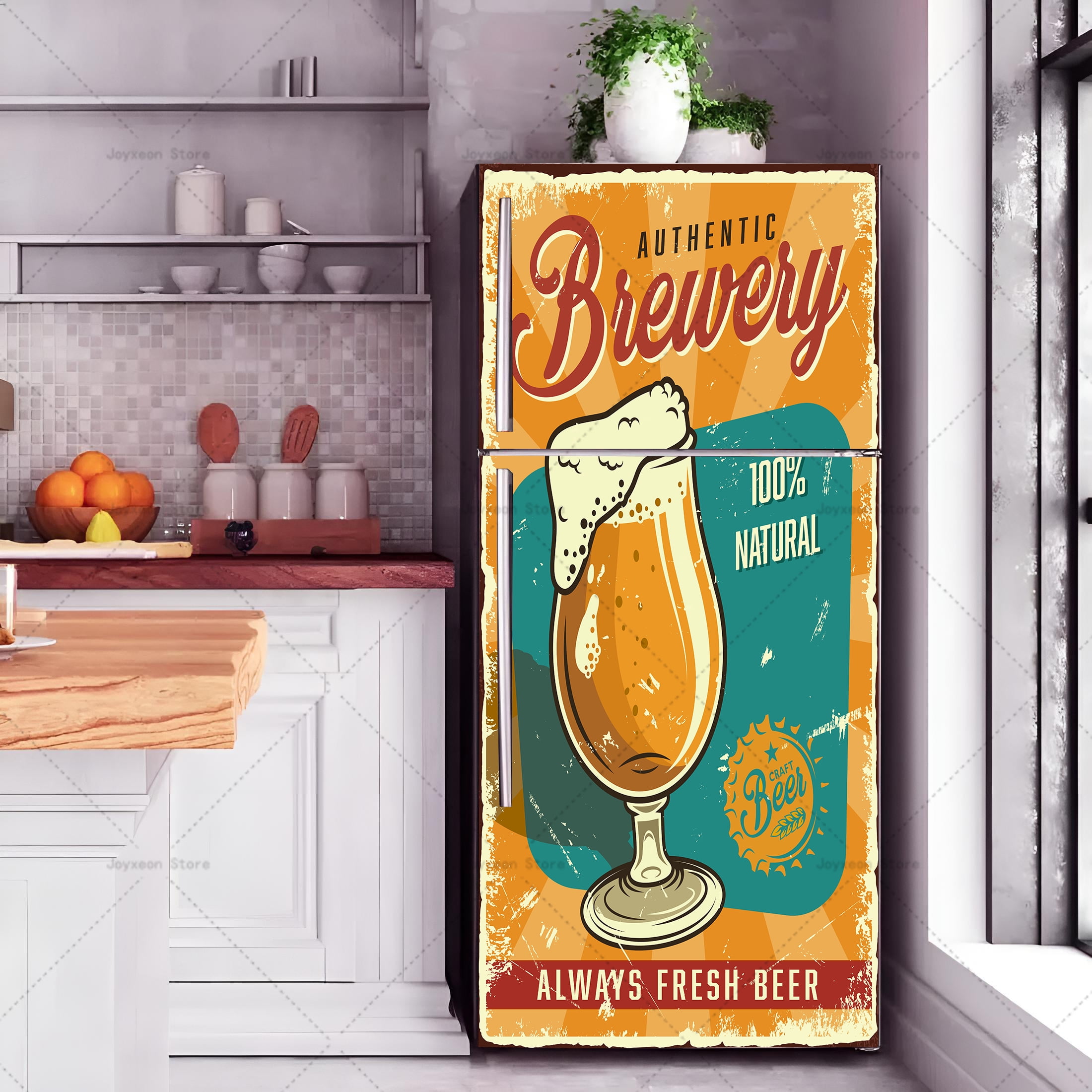 Creative Graffiti Beer Refrigerator Sticker PVC Art ration Sticker ...