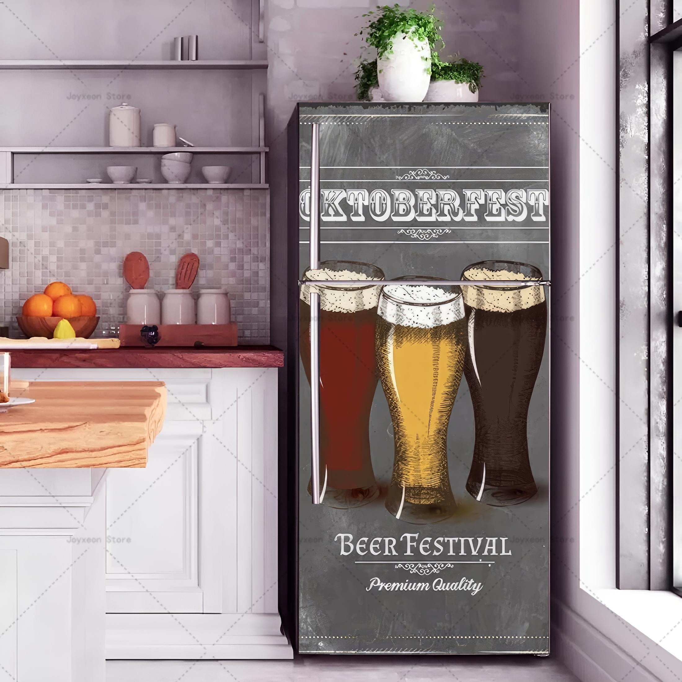 Creative Graffiti Beer Refrigerator Sticker PVC Art ration Sticker ...