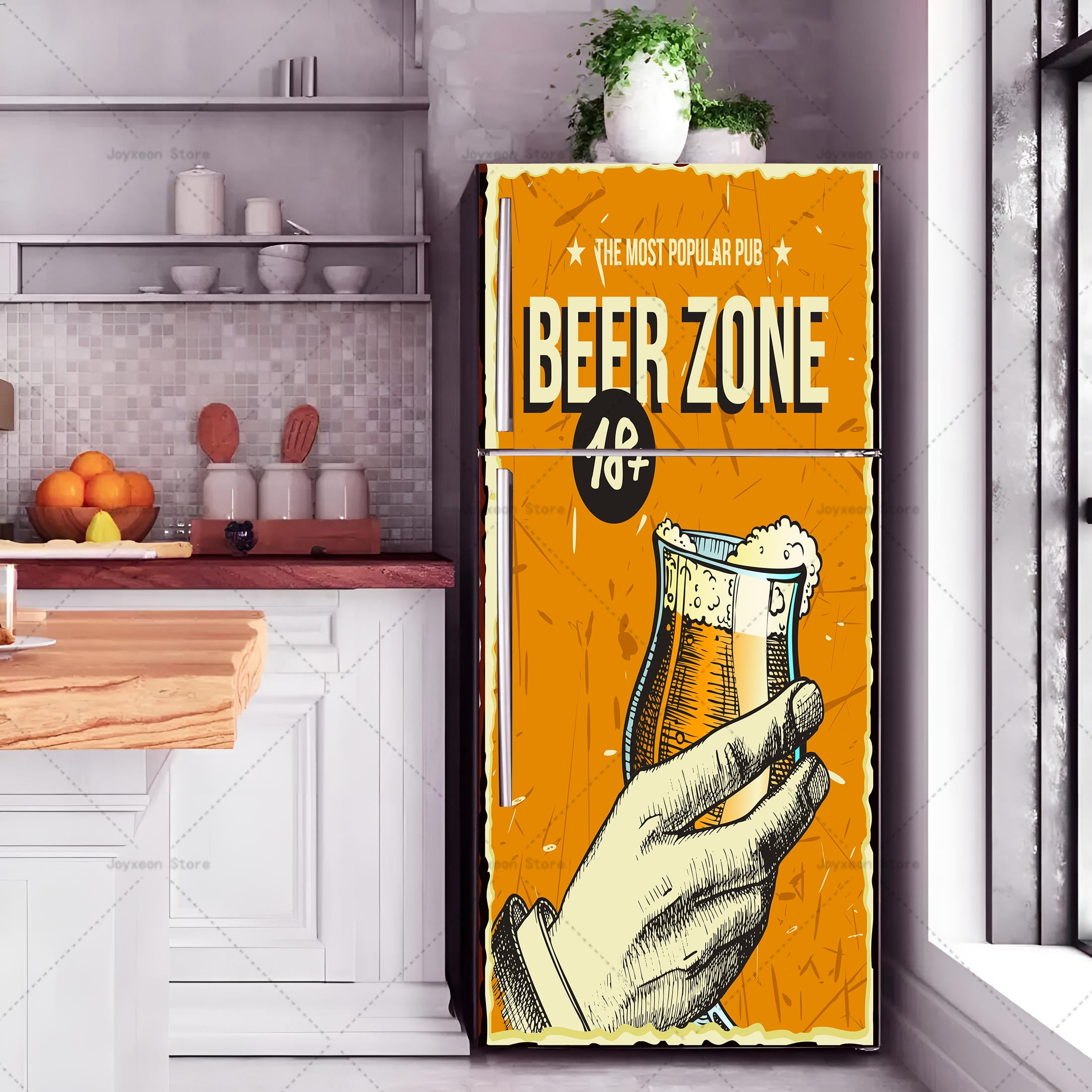 Creative Graffiti Beer Refrigerator Sticker PVC Art ration Sticker ...