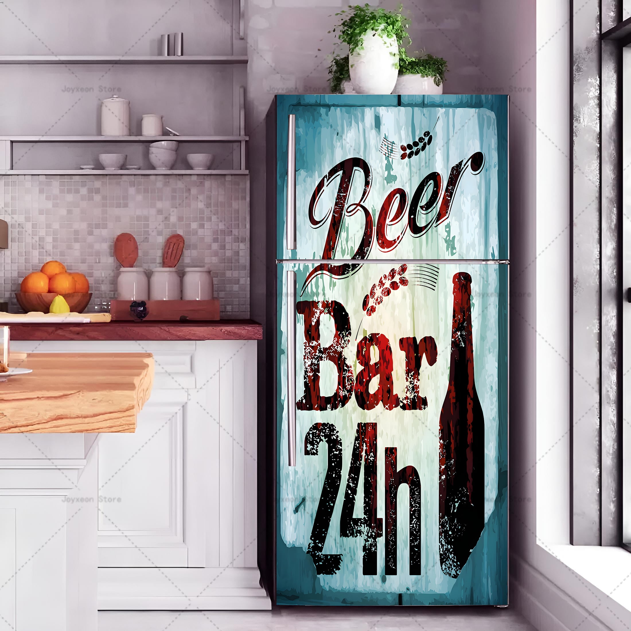 Creative Graffiti Beer Refrigerator Sticker PVC Art ration Sticker ...