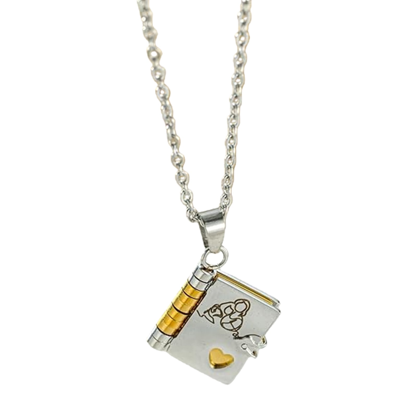 Creative Grandma To Granddaughter Souvenir Necklace Unique Book Pendant ...