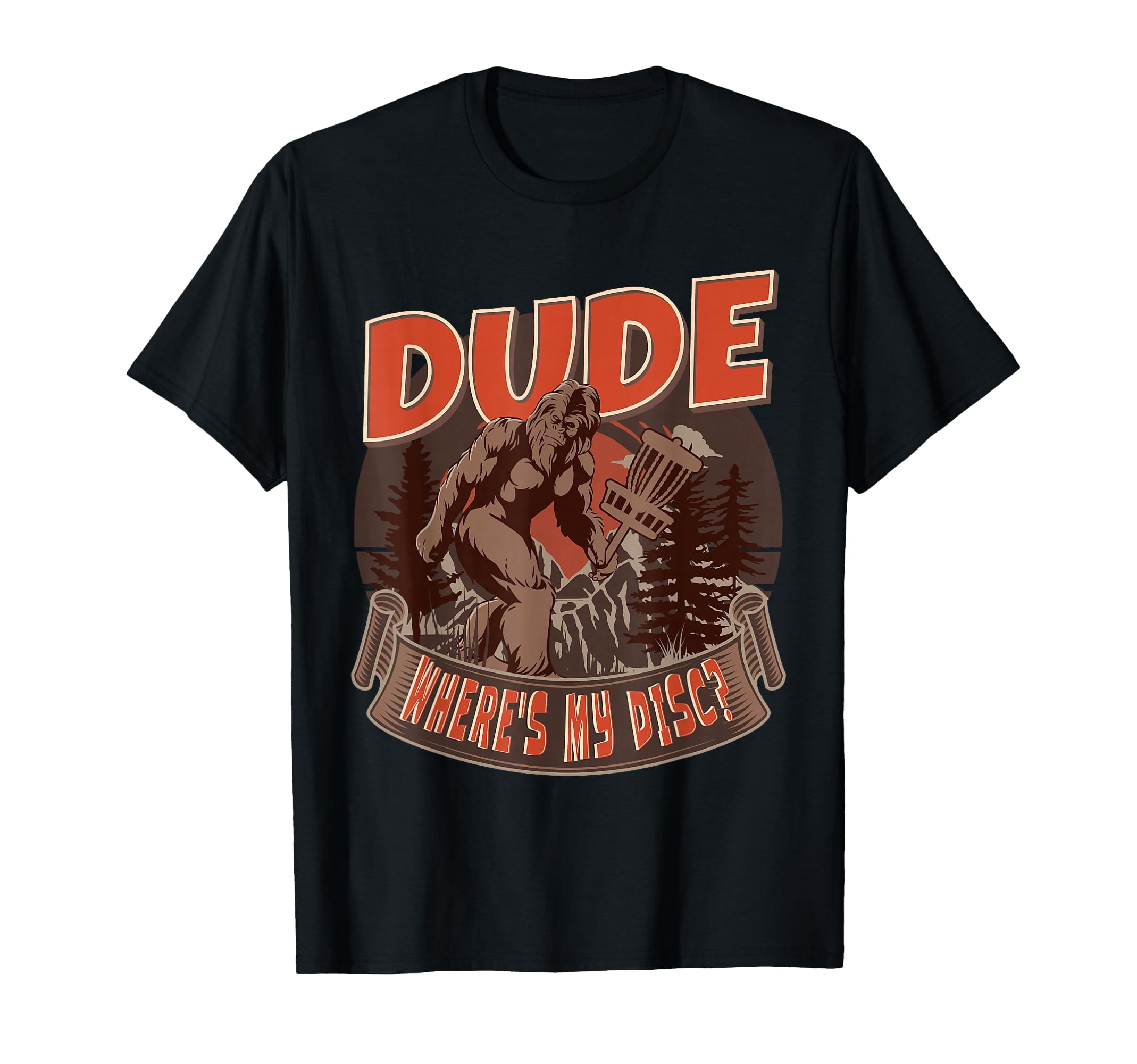 Creative Graphic Forest Scene T-Shirt for Disc Golf Enthusiasts ...