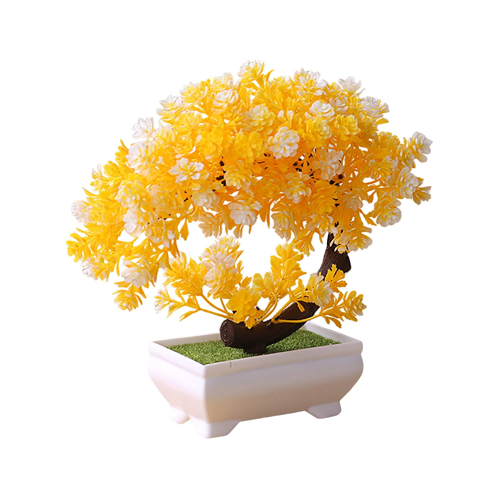 Creative Green Artificial Plant Tree Bonsai Fake Plant in Pot, Natural ...