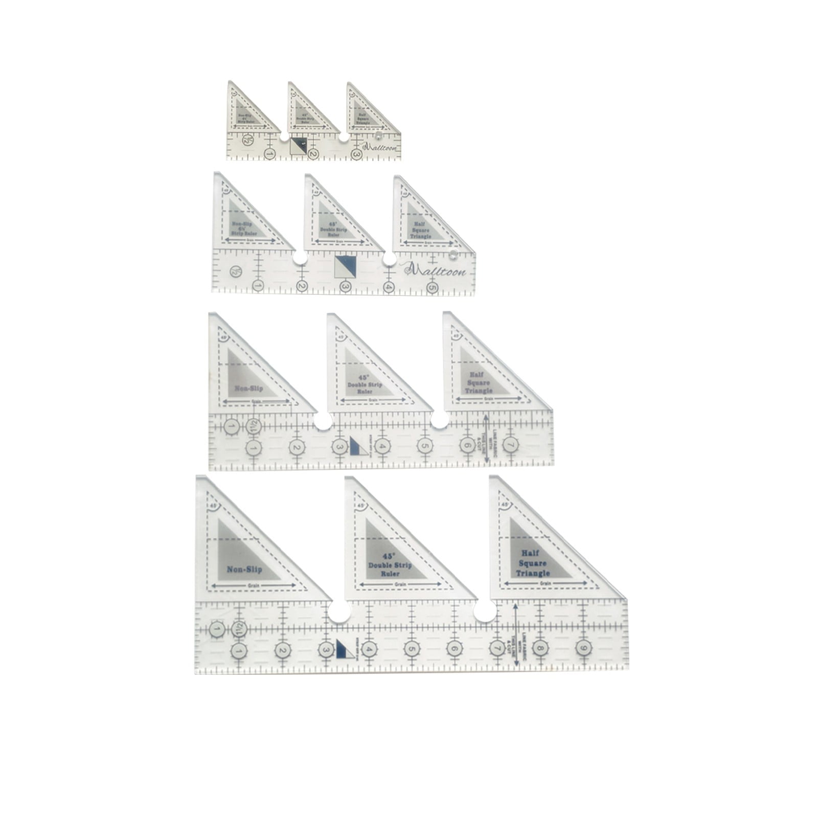 Creative Grid Double Strip Ruler Non Slip Quarter Square Triangle ...