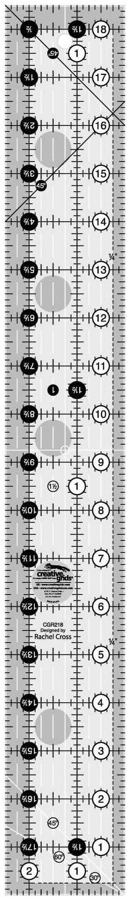Creative Grids Shape Cut Sewing Craft Ruler, 2 1/2" x 18 1/2" Rectangle ...