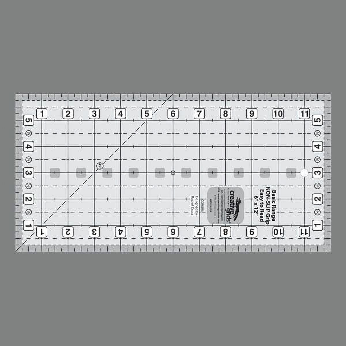 Creative Acrylic Quilting Grids Range 6" x 12" Rectangle Ruler - Walmart.com