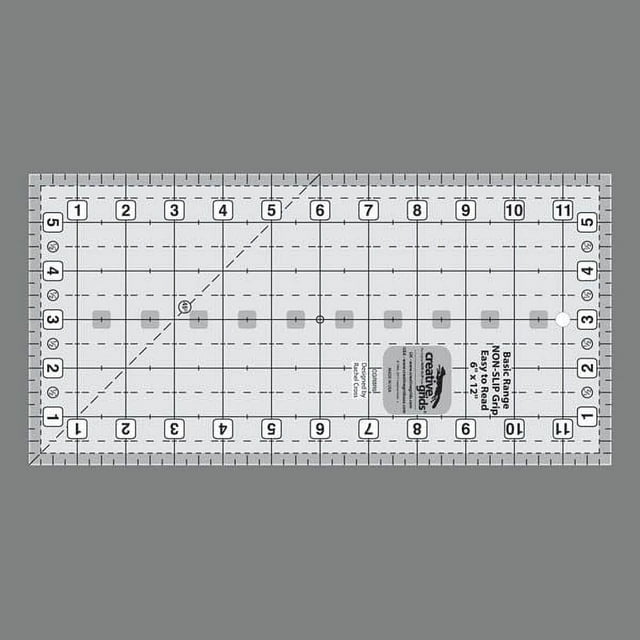 Creative Acrylic Quilting Grids Range 6" x 12" Rectangle Ruler - Walmart.com
