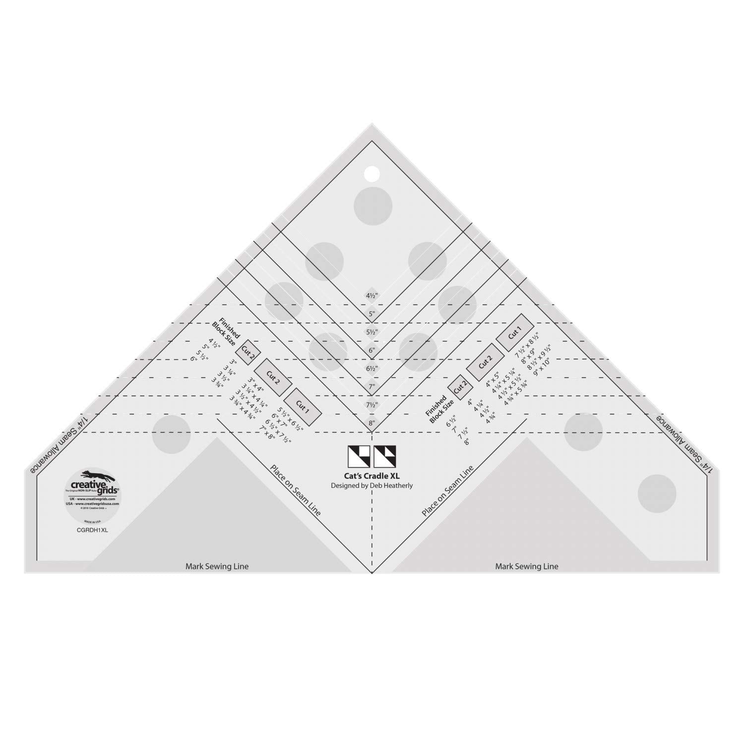 Creative Grids Cats Cradle Ruler XL Ruler - Walmart.com