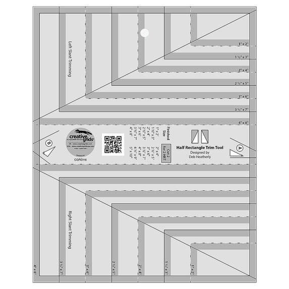 Creative Grids Quilt Ruler Half Rectangle Trim Tool - Walmart.com