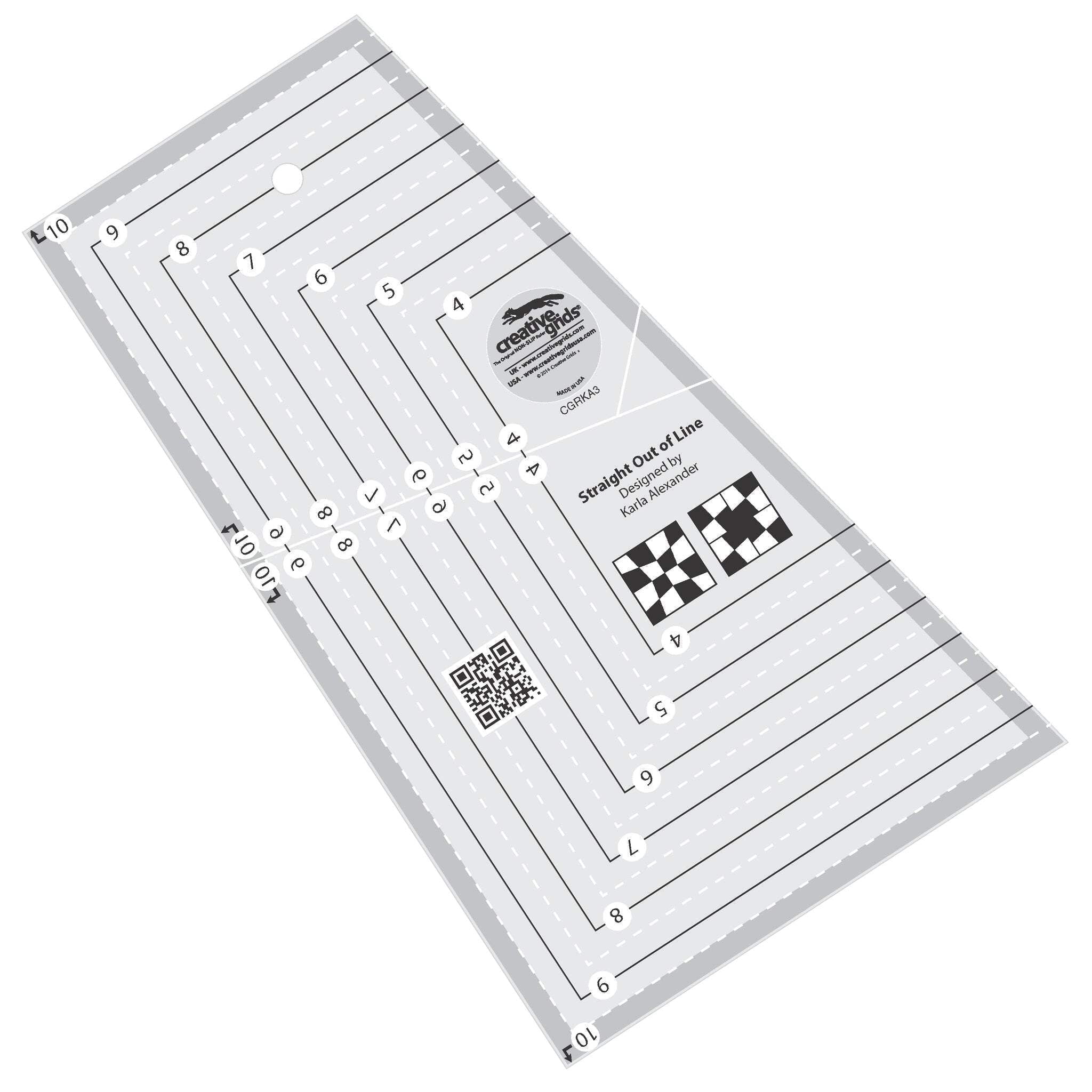 Creative Grids Quilt Ruler Straight Out Of Line 6in x 10in - Walmart.com