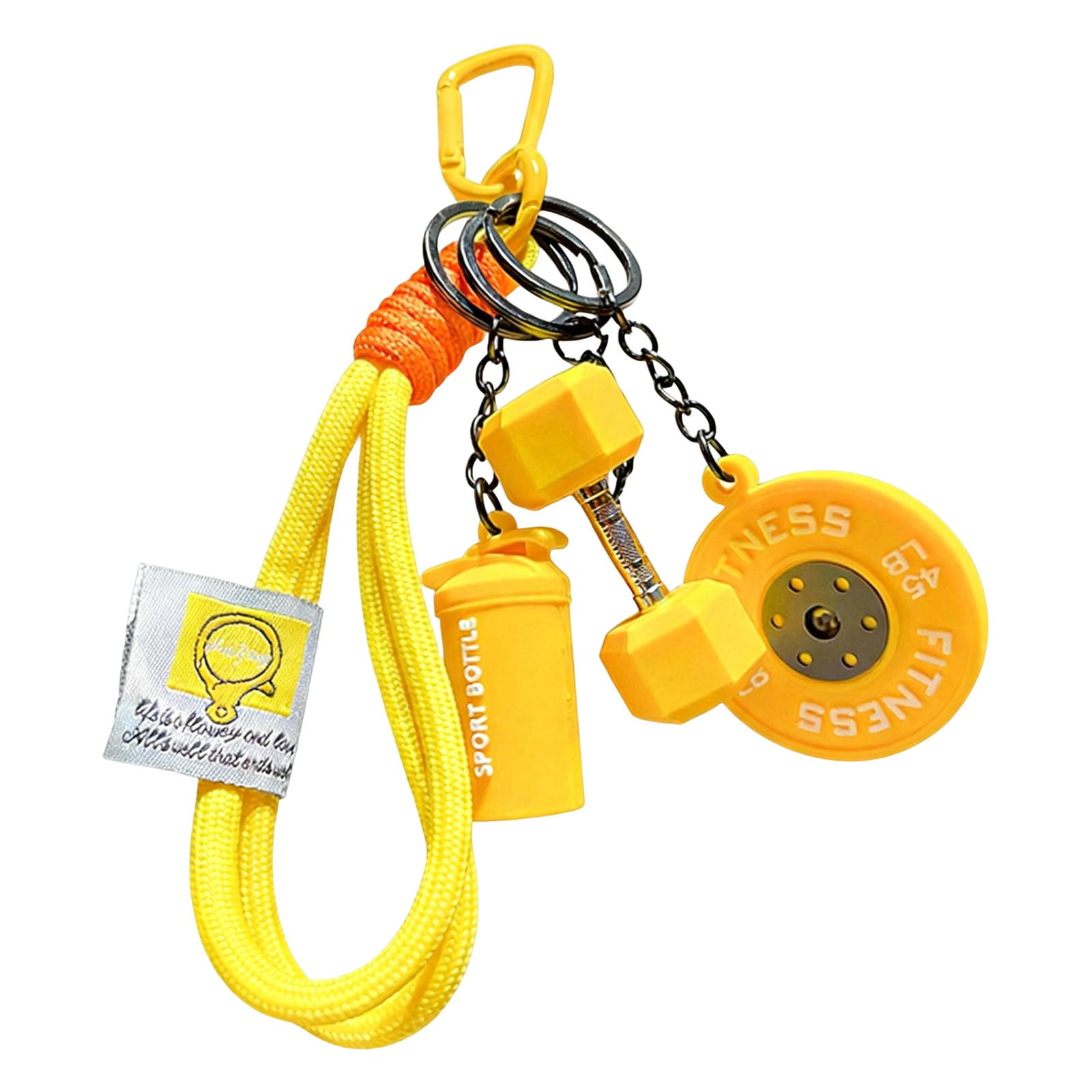 Creative Gym Dumbbell & Barbell Keychain with Water Cup Design, Fitness ...