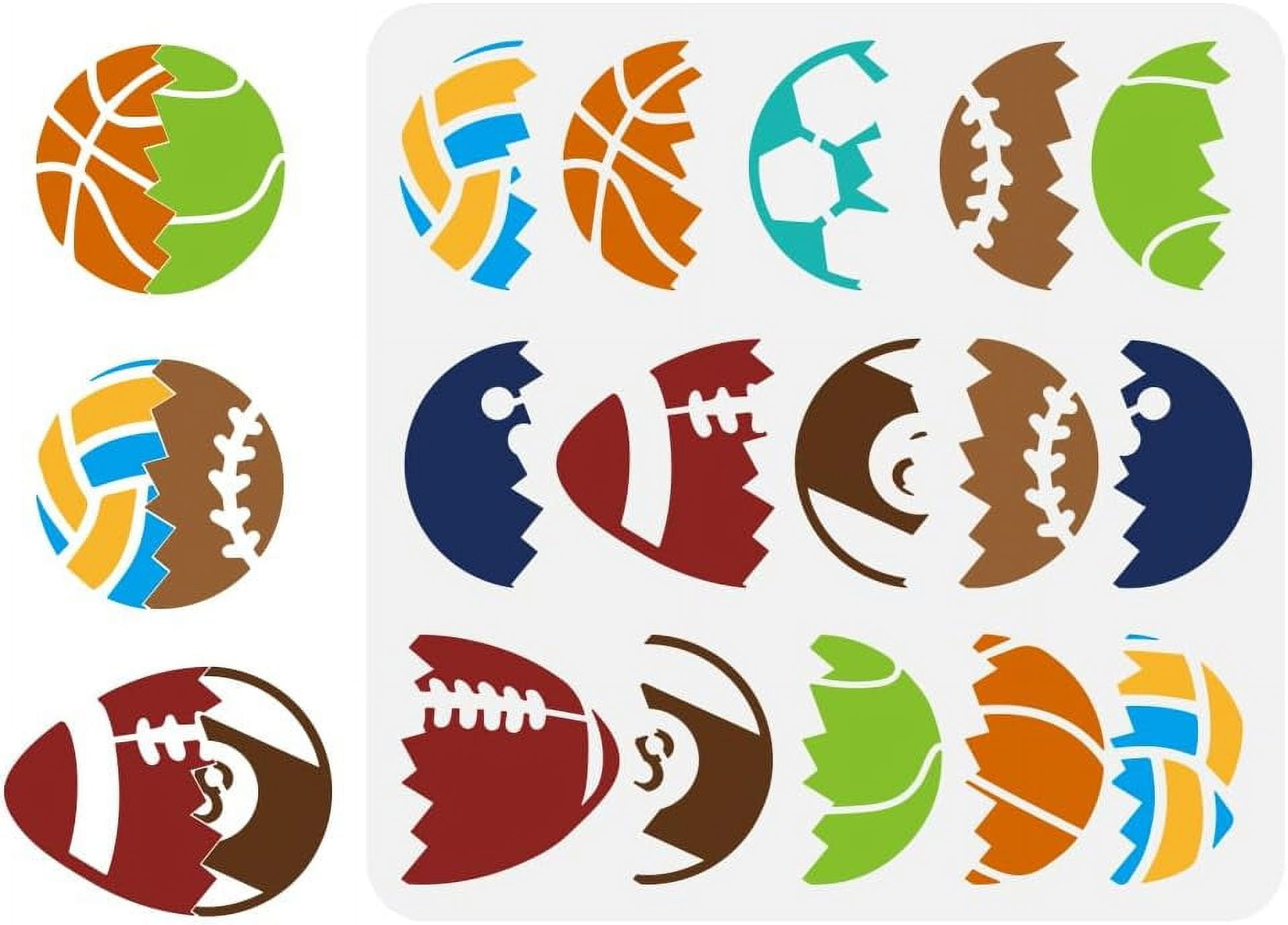 Creative Half Ball Pattern Stencil 11.8x11.8" Half Ball Large Stencils ...