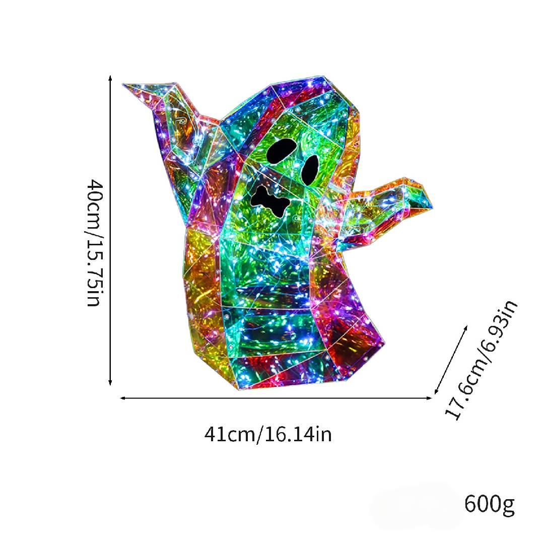Creative Halloween Colorful Glowing Ghost Figurines, Spooky Led Light ...