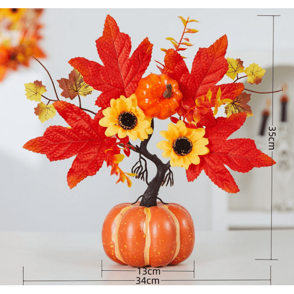 Creative Halloween & Harvest Festival Glowing Pumpkin Figurines, Maple ...