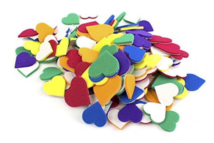 Creative Hands by Fibre-Craft - Heart Foam Stickers 300/Pkg - Arts and ...