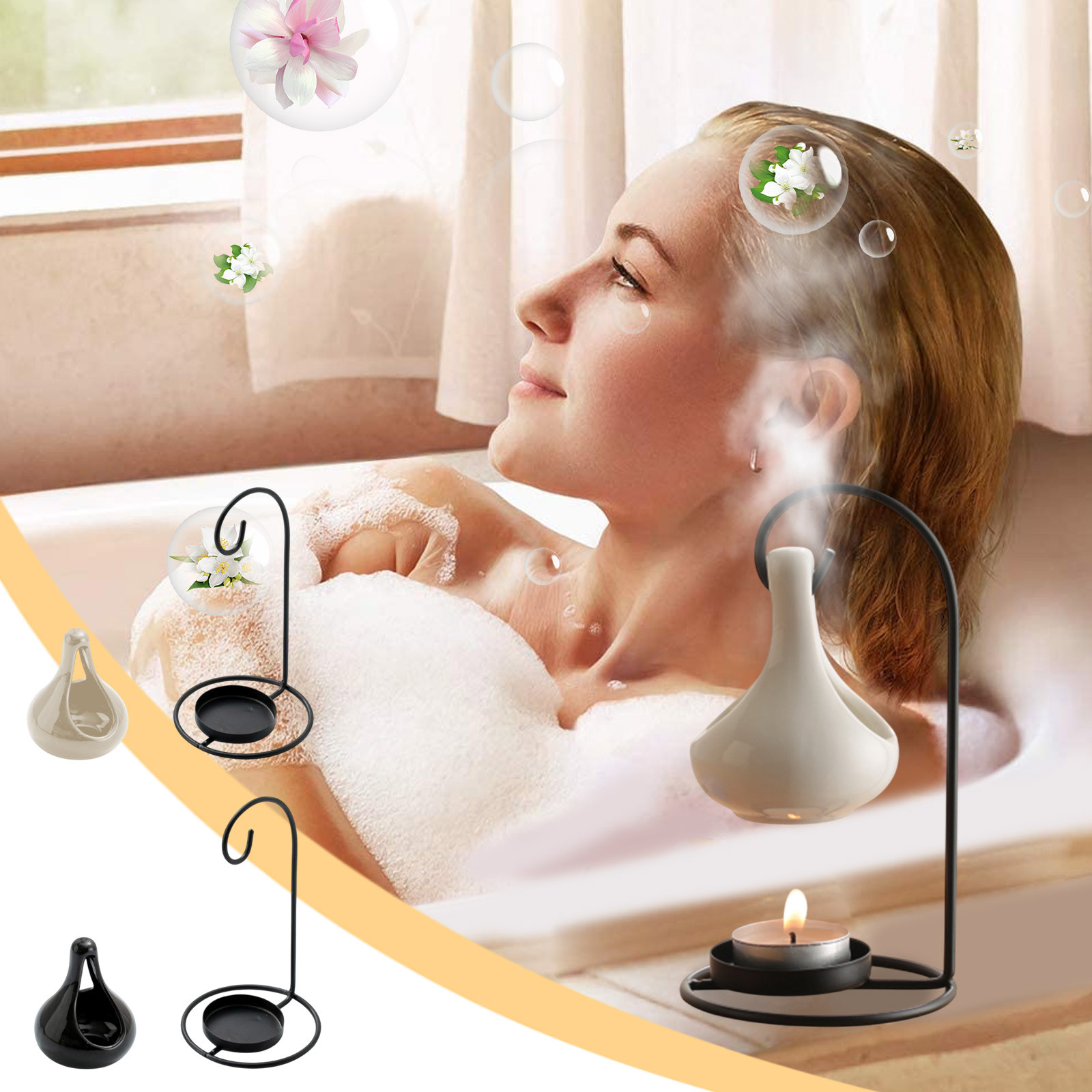 Creative Hanging Hearth Light Fragrance Burner, Home Candle Light ...