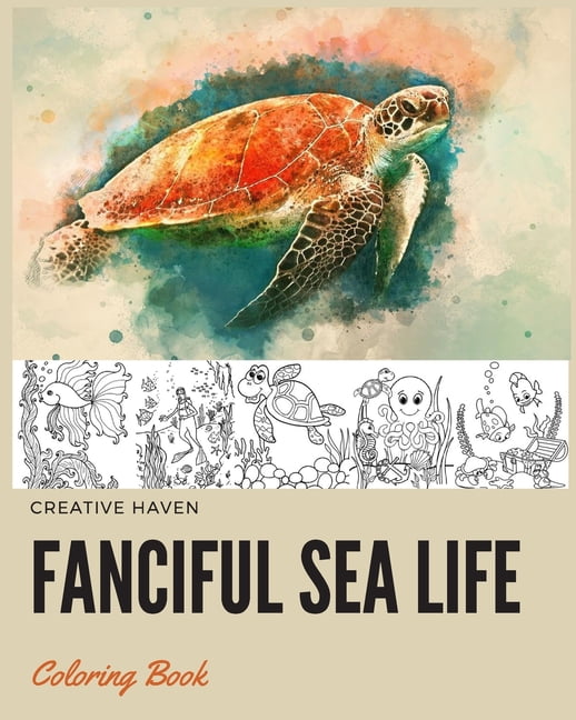 Creative Haven Fanciful Sea Life Coloring Book: An Adult Coloring Book ...
