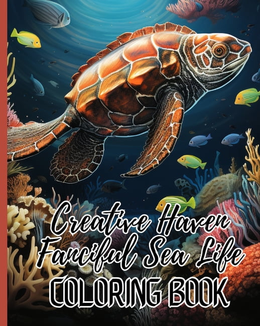 Creative Haven Fanciful Sea Life Coloring Book: Fun Coloring Pages For ...