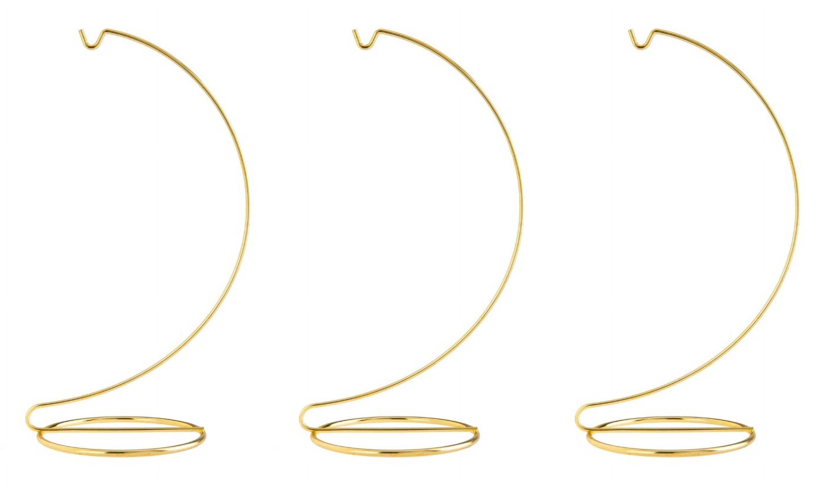 Creative Hobbies® 10 Inch Tall Gold Wire Ornament Display Hanger Stands ...