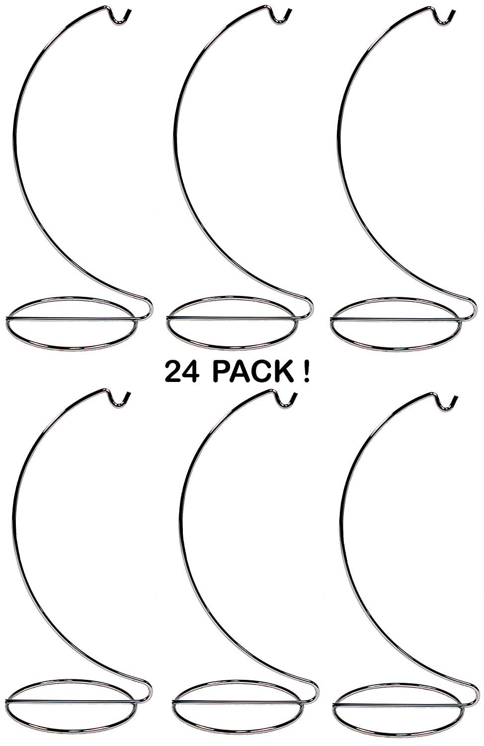 Creative Hobbies 10 Inch Tall Silver Chrome Wire Ornament Display ...