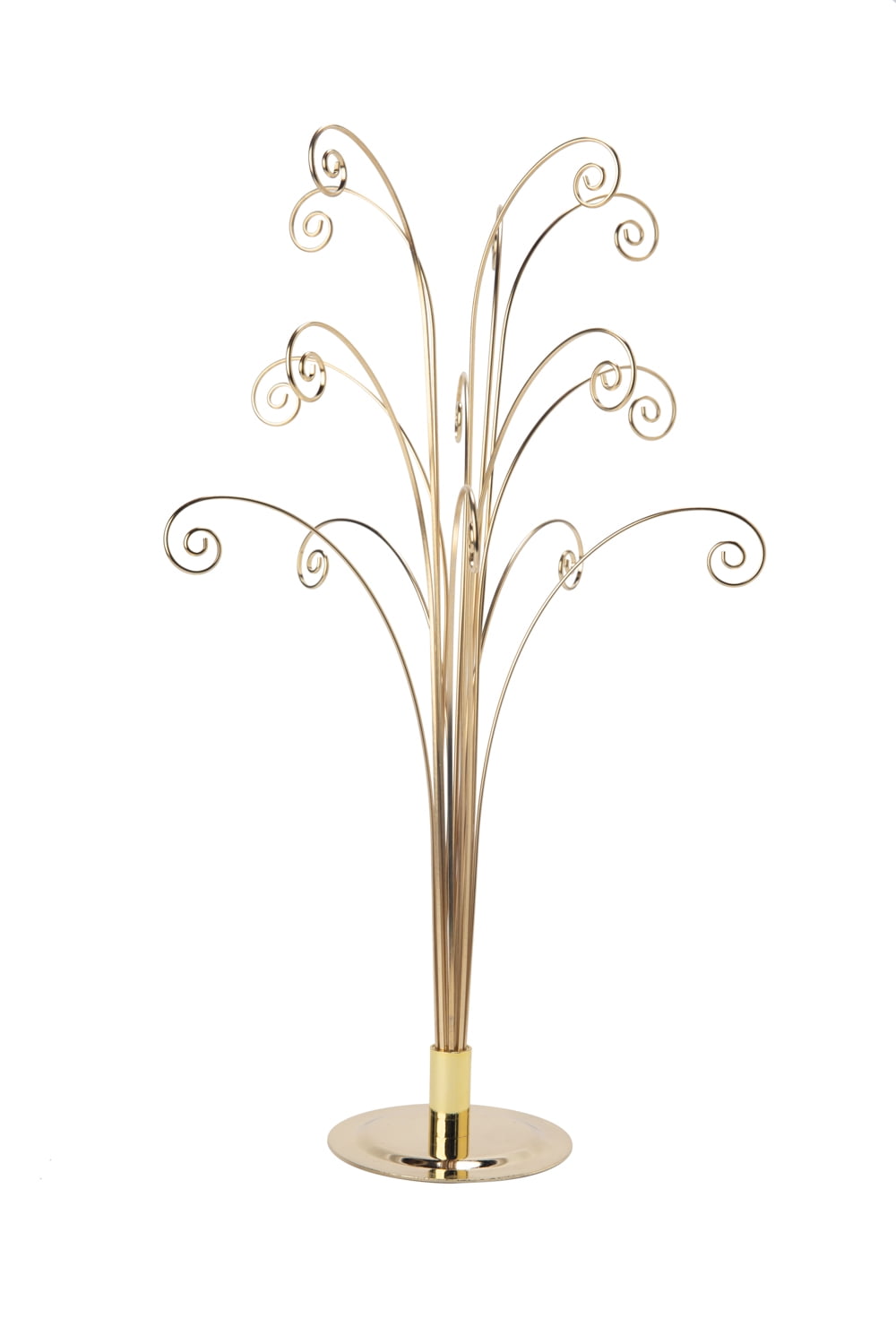 Creative Hobbies 20 Inch Ornament Display Tree, Bright Brass, Holds 15 ...