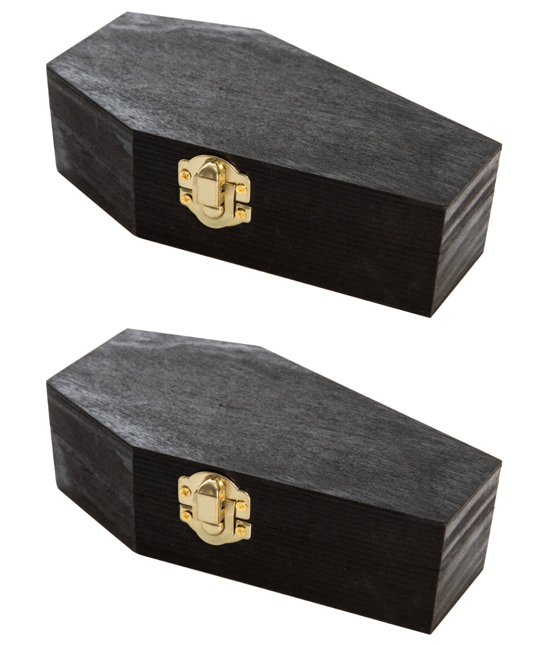Creative Hobbies 6" Black Painted Wood Coffins - Fillable Mini Casket ...