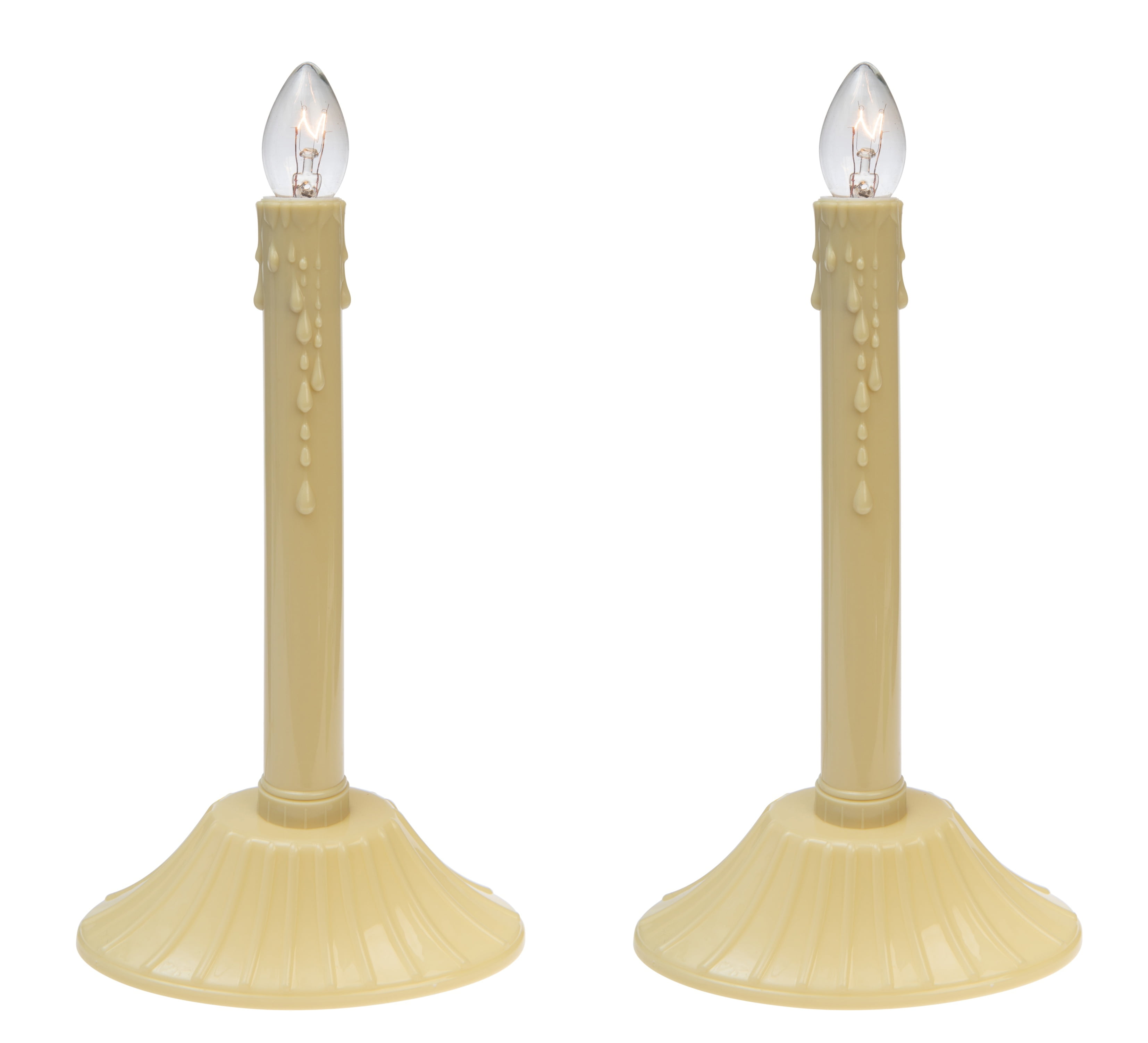 Creative Hobbies 9.5" Ivory Candolier Christmas Indoor Candle Lamp ...