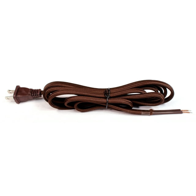 Creative Hobbies Brown Rayon Cloth Covered Electric Lamp Cord with End ...