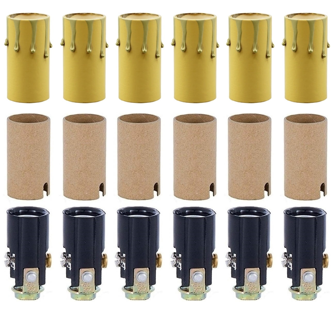 Creative Hobbies Chandelier Lighting Fixture Socket Kit, Candelabra E ...