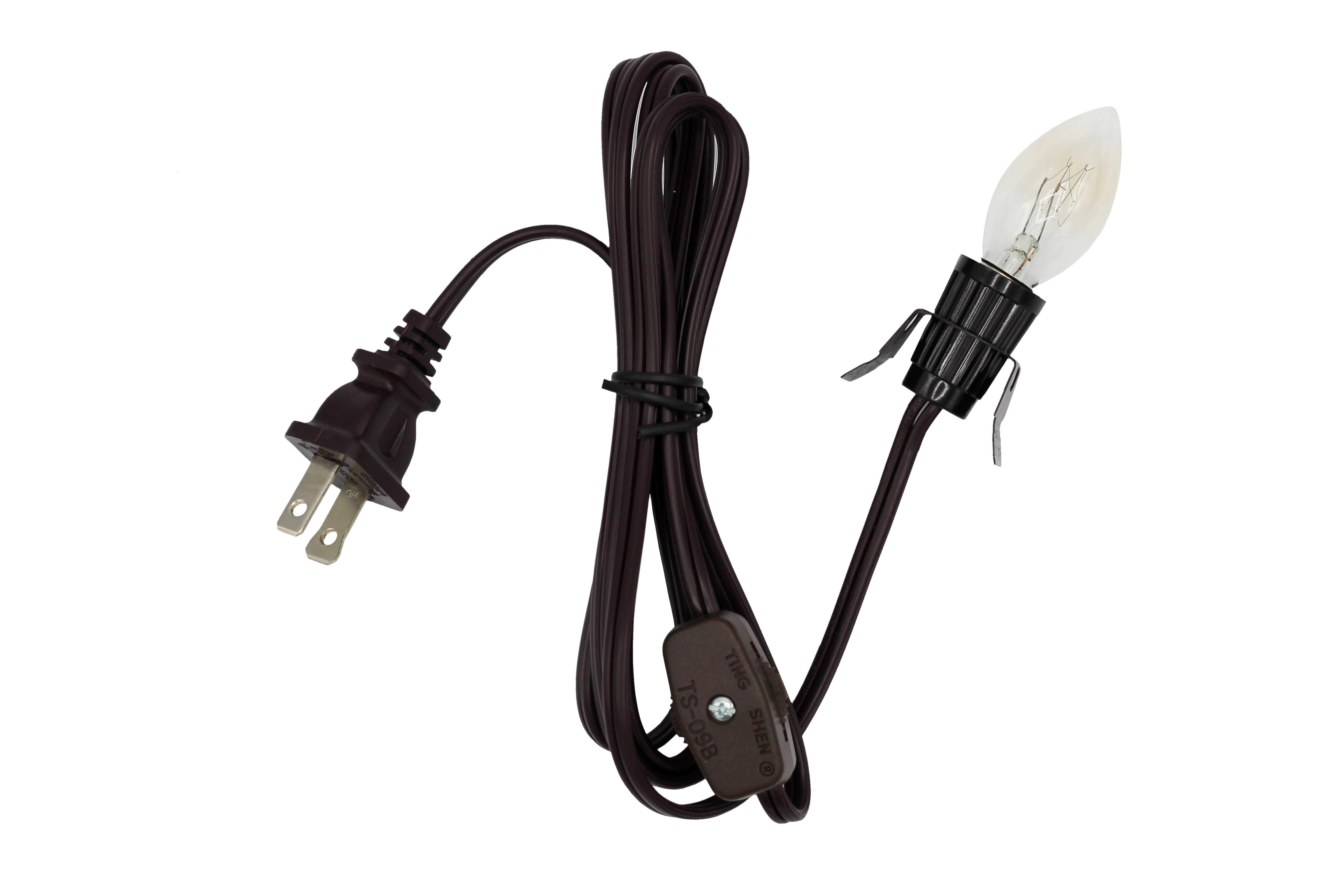 Creative Hobbies Clip-in Lamp Cord and 7w Bulb for Salt Lamps ...
