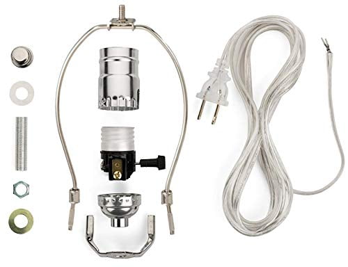 Creative Hobbies Silver Finish DIY Lamp Design Kit with Wiring & Harp ...