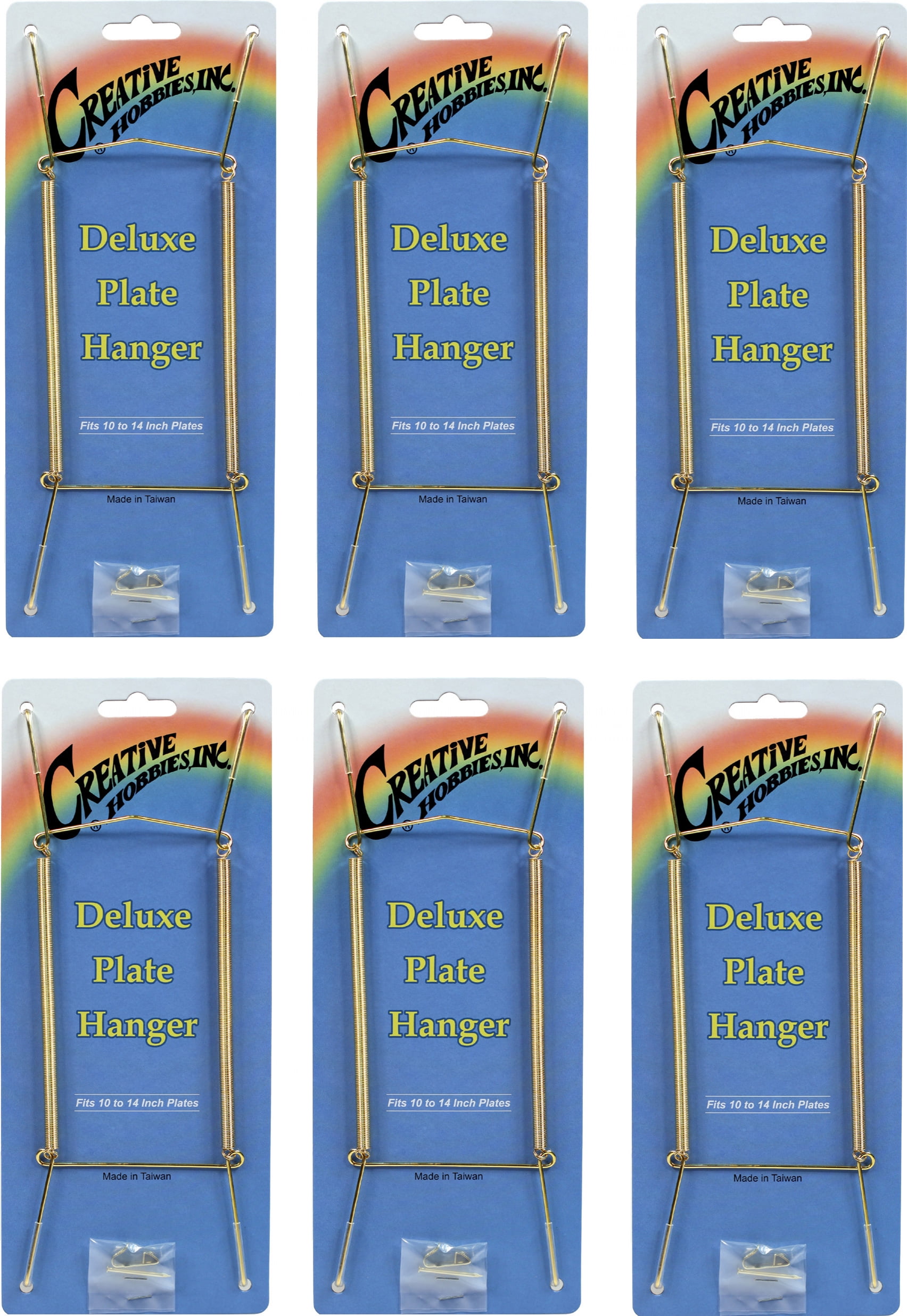 Creative Hobbies Deluxe Plate Display Hangers - Expandable Spring Style ...