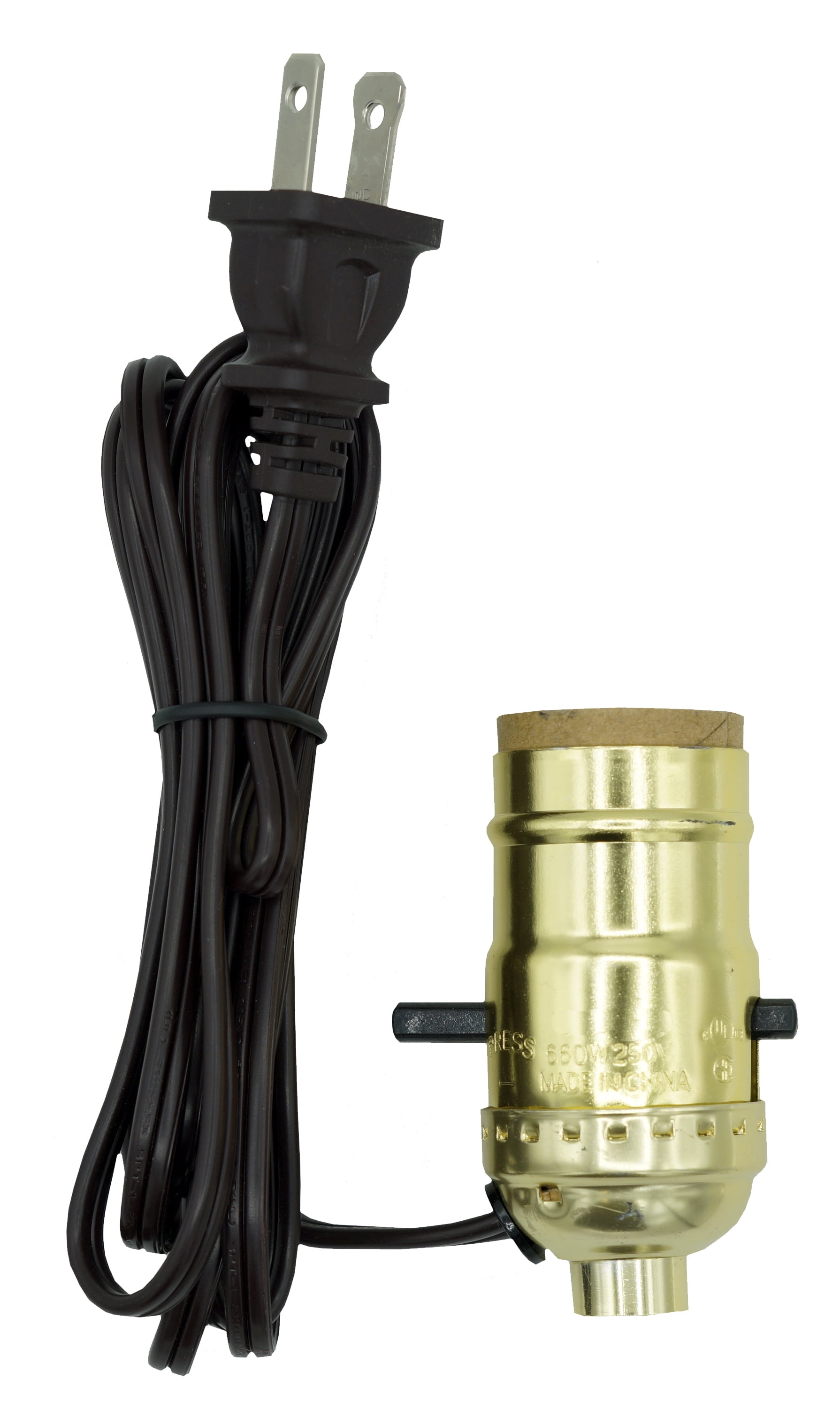 Creative Hobbies M995N Instant Lamp Kit - Bright Brass Plated Push Thru ...
