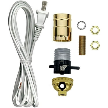 Creative Hobbies Lamp Wiring Kit, 3-Way Socket, 8ft Electric Cord, DIY ...