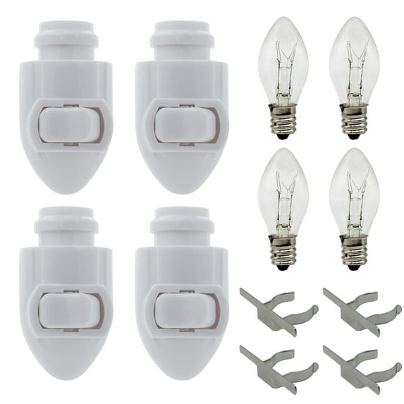 Creative Hobbies DIY Night Light Base Kit, Includes 4 Bulbs & Metal ...