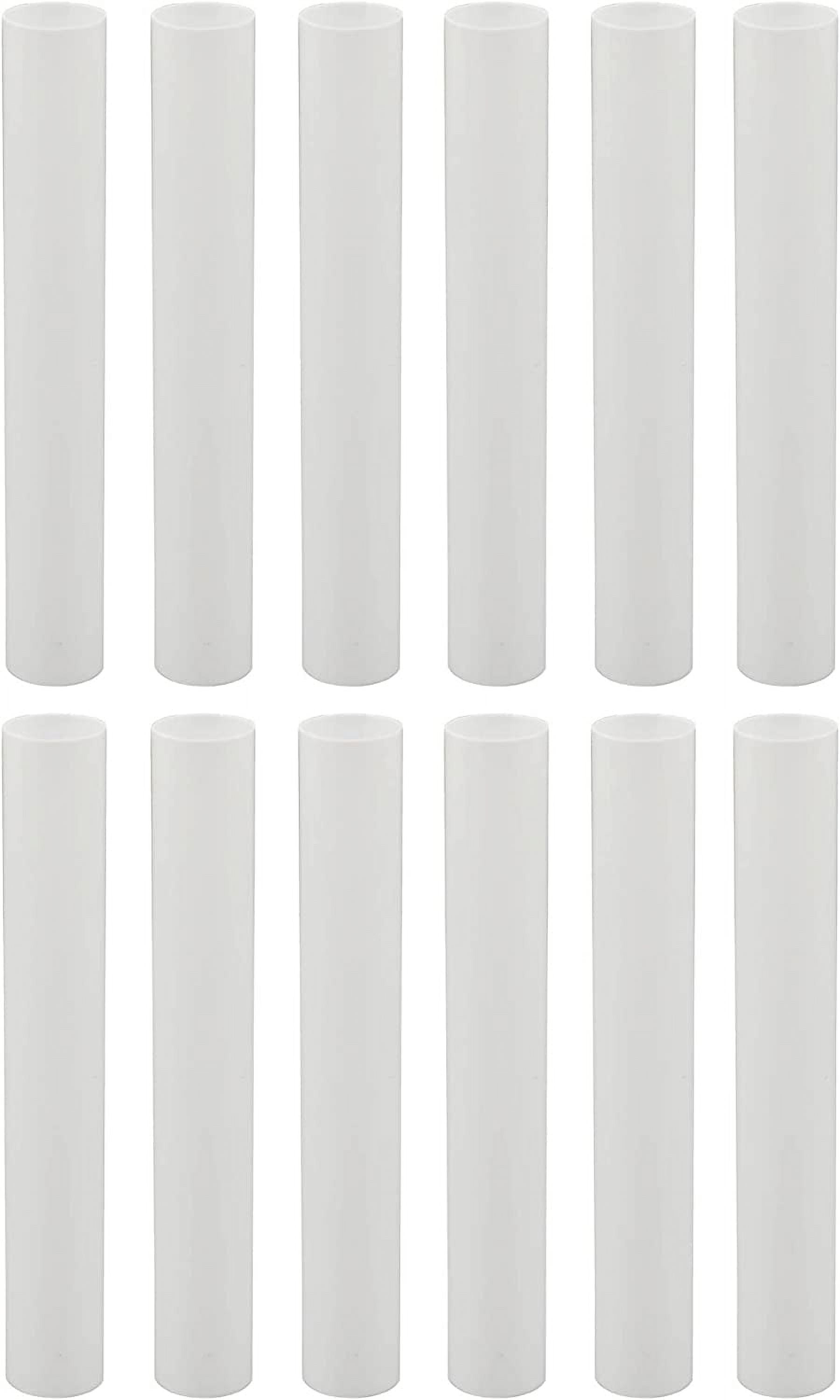 Creative Hobbies Set of 12, 6 Inch Tall White Plastic Candle Covers ...