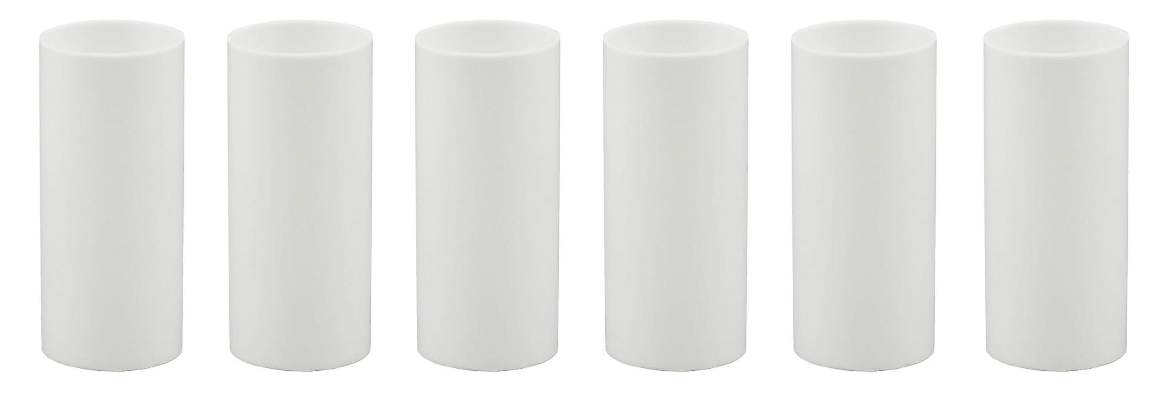 Creative Hobbies Set of 6, 2 Inch Tall White Plastic Candle Covers ...