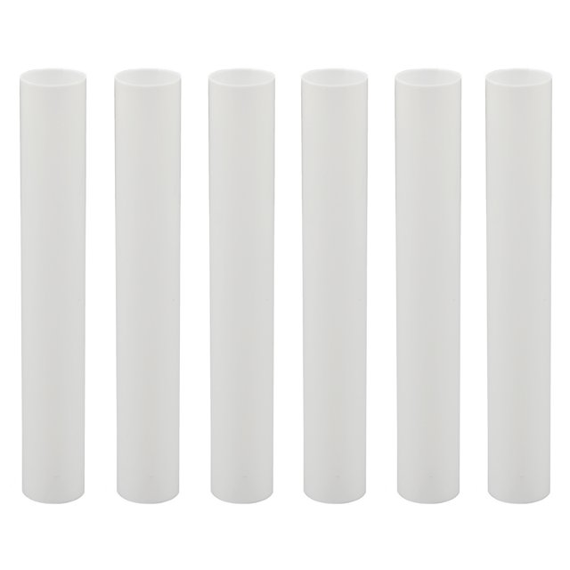 Creative Hobbies Set of 6, 6 Inch Tall White Plastic Candle Covers ...