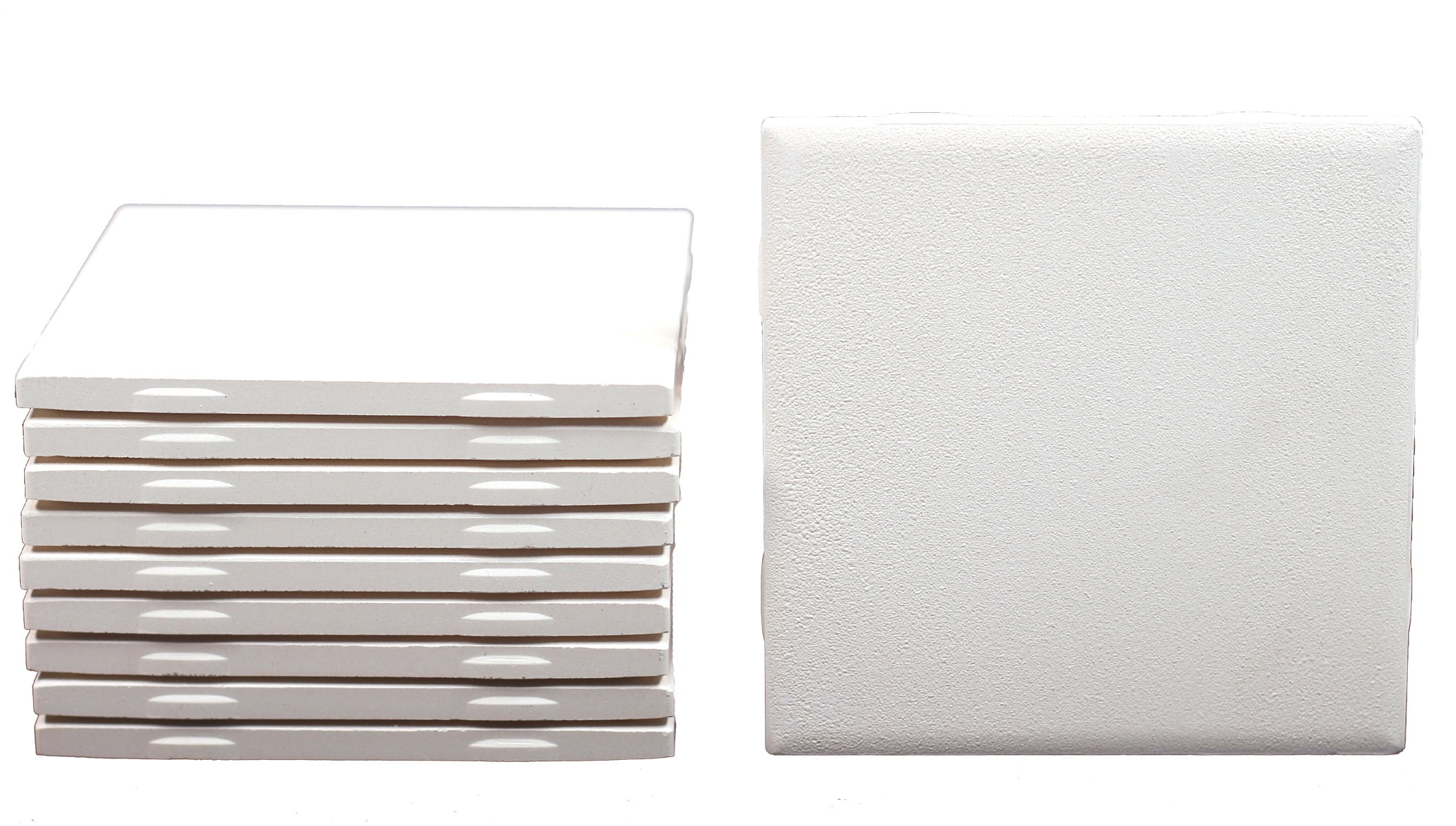 Creative Hobbies Un-Glazed Ceramic Bisque Tiles for Decorating with ...